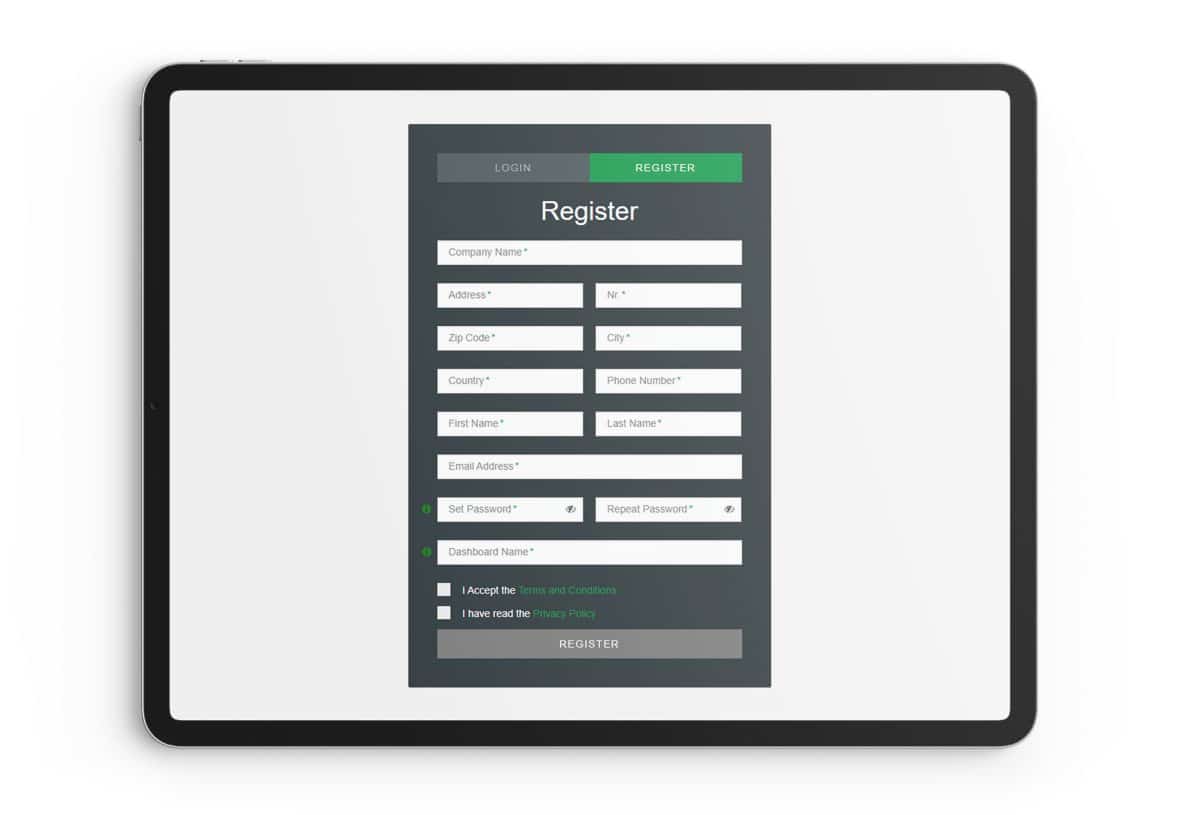 Registration CONTA-SUPERVISION IoT Portal | CONTA-CLIP